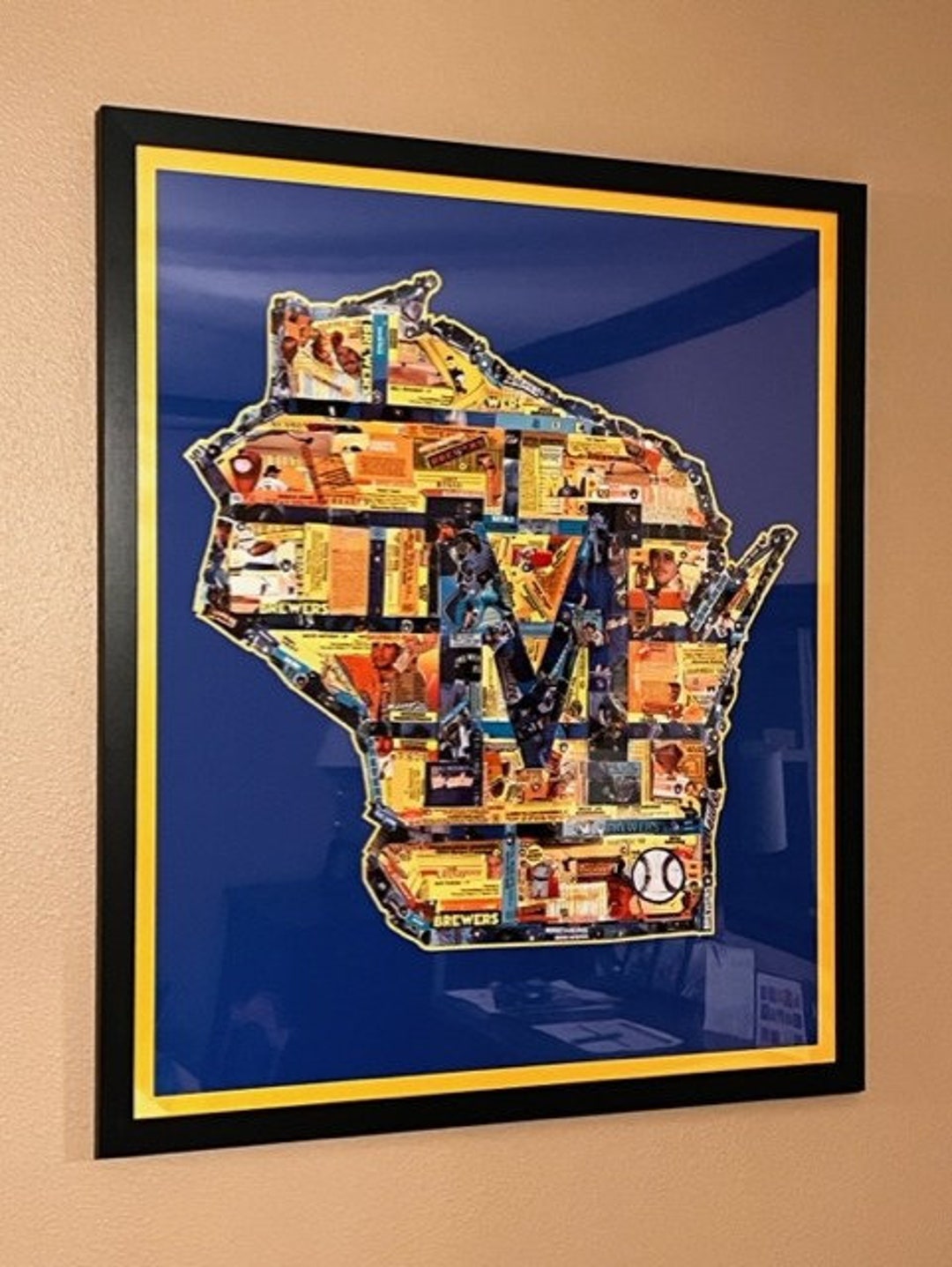 Milwaukee Brewers Poster WI Logo - Etsy