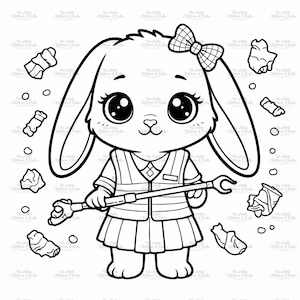 Kawaii Animals Earth Day Coloring Pages, Eco-friendly Kids Activity ...