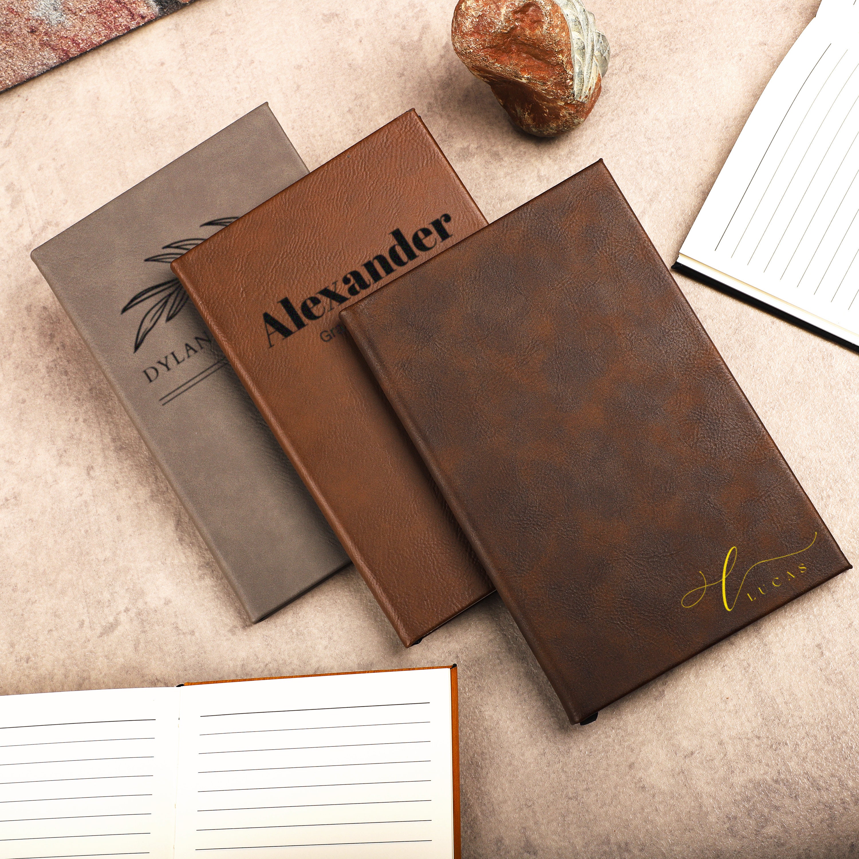 Custom Journal Company Logo, Company Logo Engraved Journal, Vegan ...