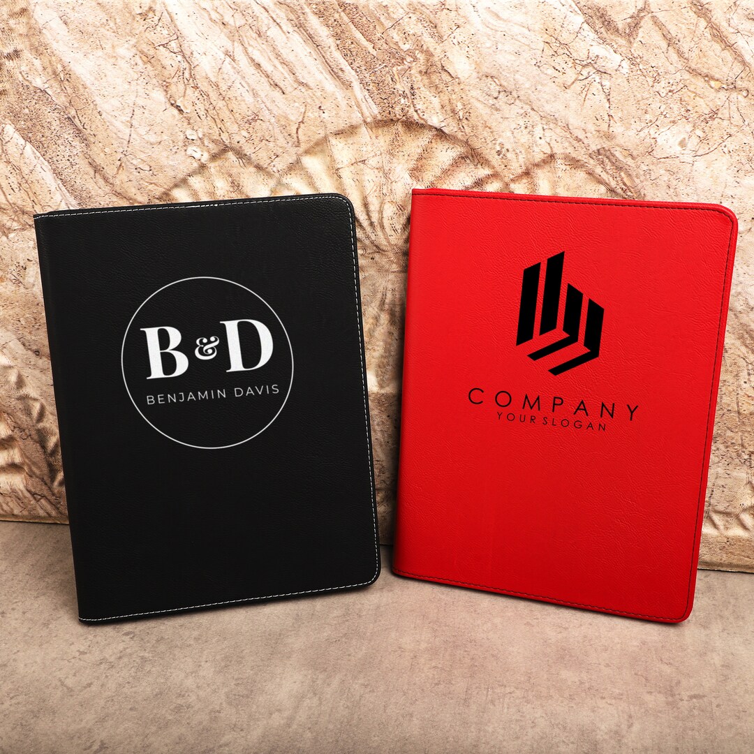 Custom Company Logo Zipper Portfolio, Personalized Company Logo Zipper ...