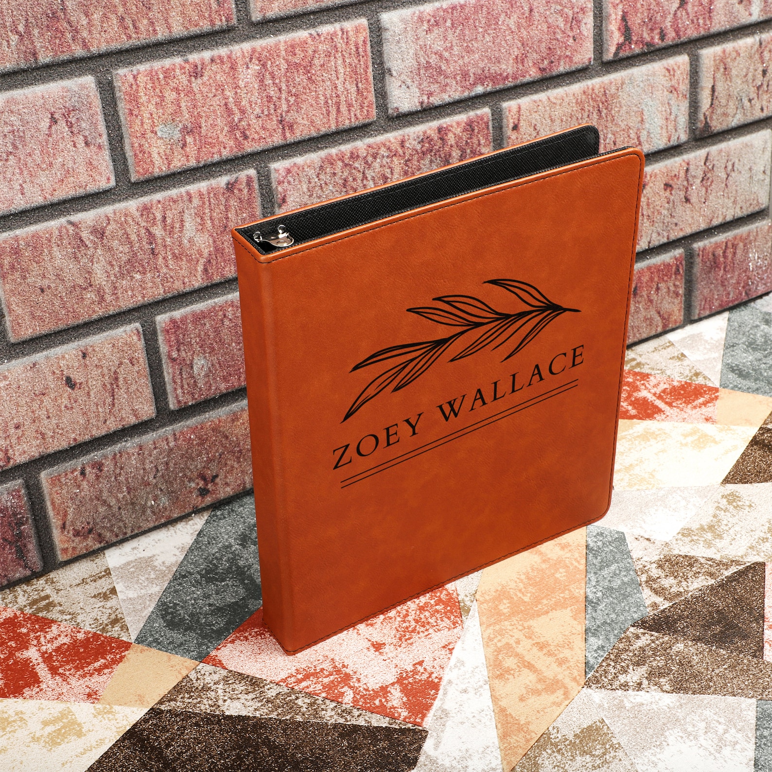 Custom Company Logo Binder, Personalized Monogram Engraved Binder ...