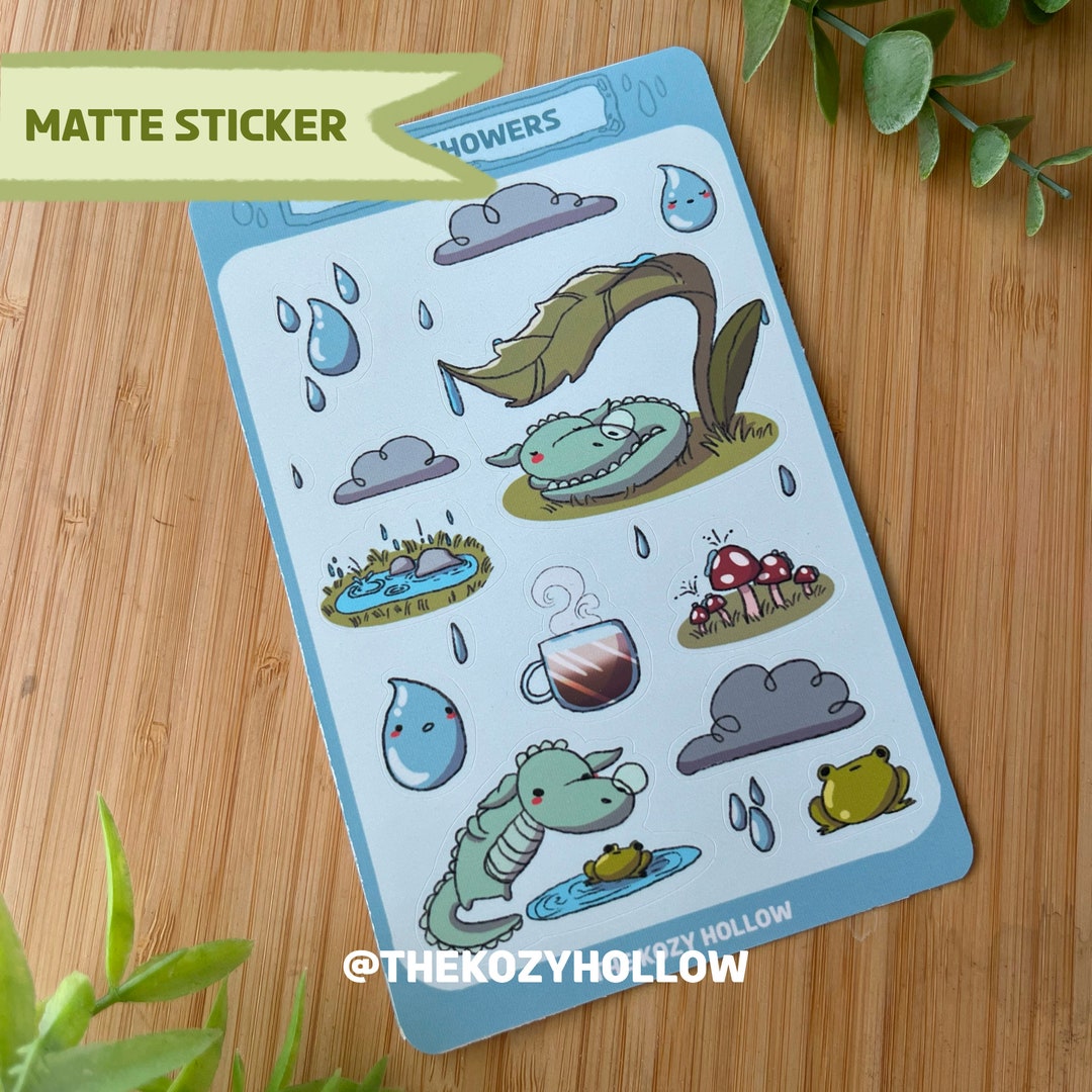 April Showers Cute Rainy Day Sticker Sheet - Etsy