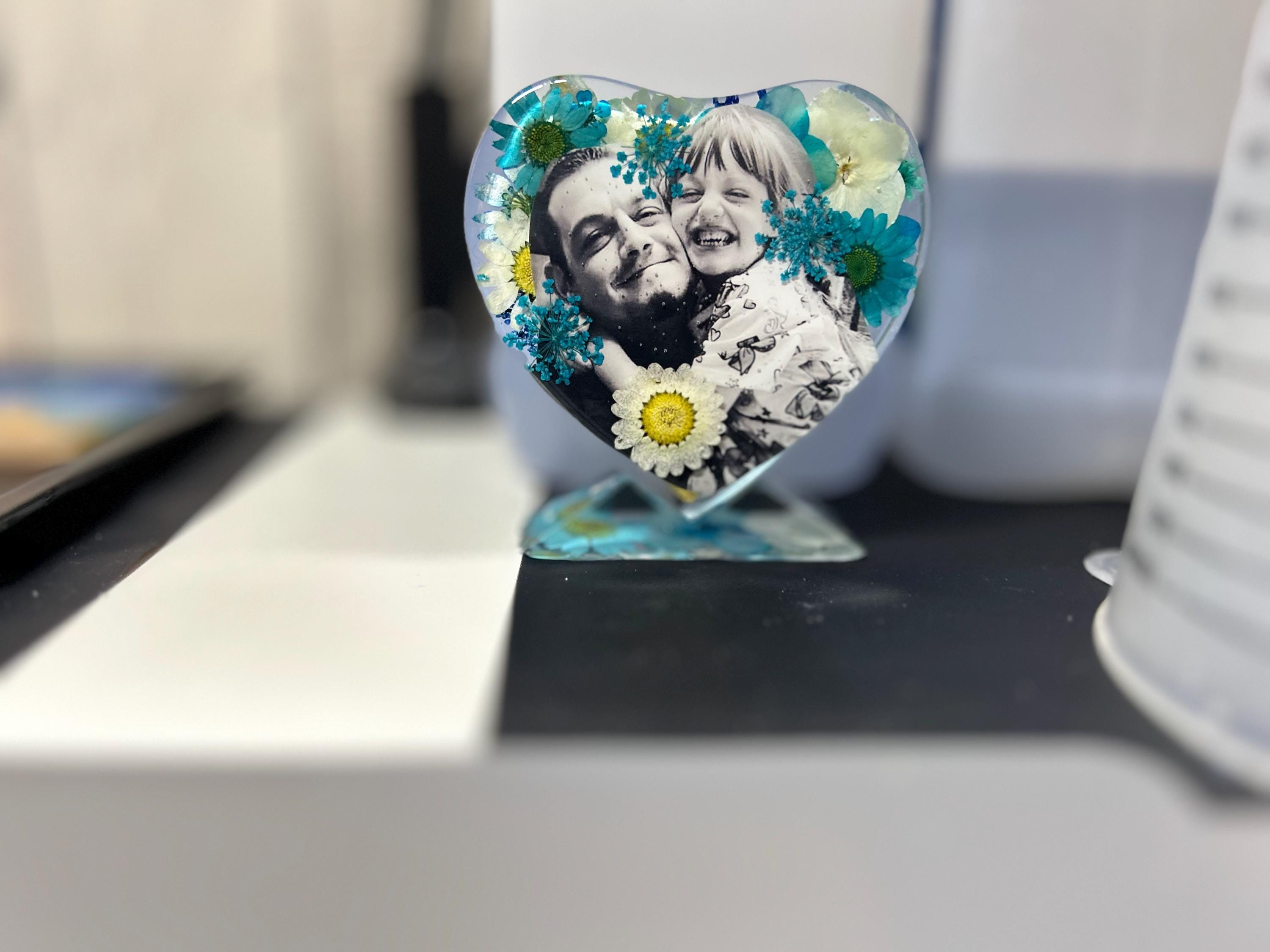Memorial Resin Heart Memory Resin Heart Epoxy Resin Memorial Heart for ...