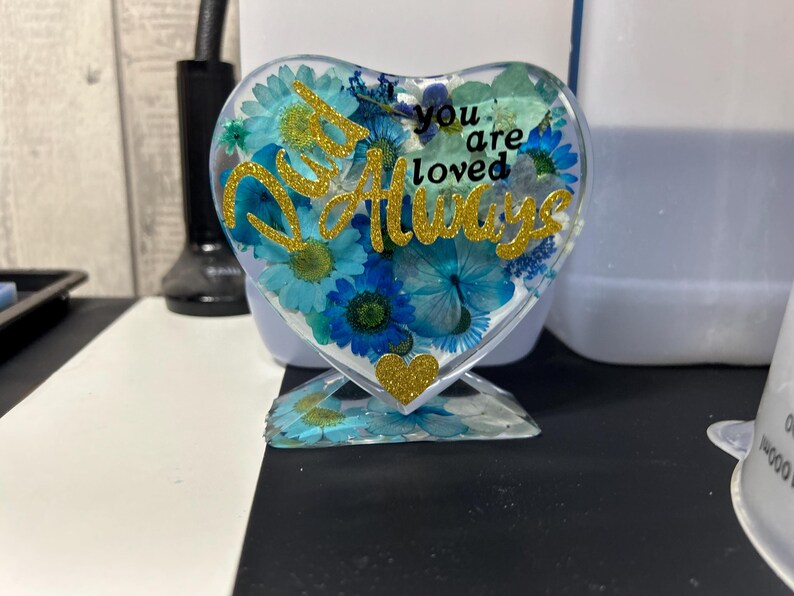 Memorial Resin Heart Memory Resin Heart Epoxy Resin Memorial Heart for ...