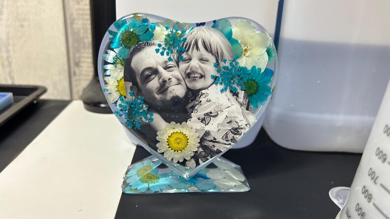 Memorial Resin Heart Memory Resin Heart Epoxy Resin Memorial Heart for ...