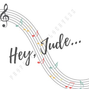 Wall Art - "hey Jude" - the Beatles - Etsy