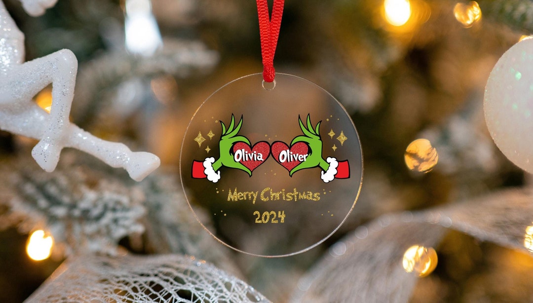 Grinch Couples Ornament, Unique Christmas Gift, Custom Grinch Ornament ...