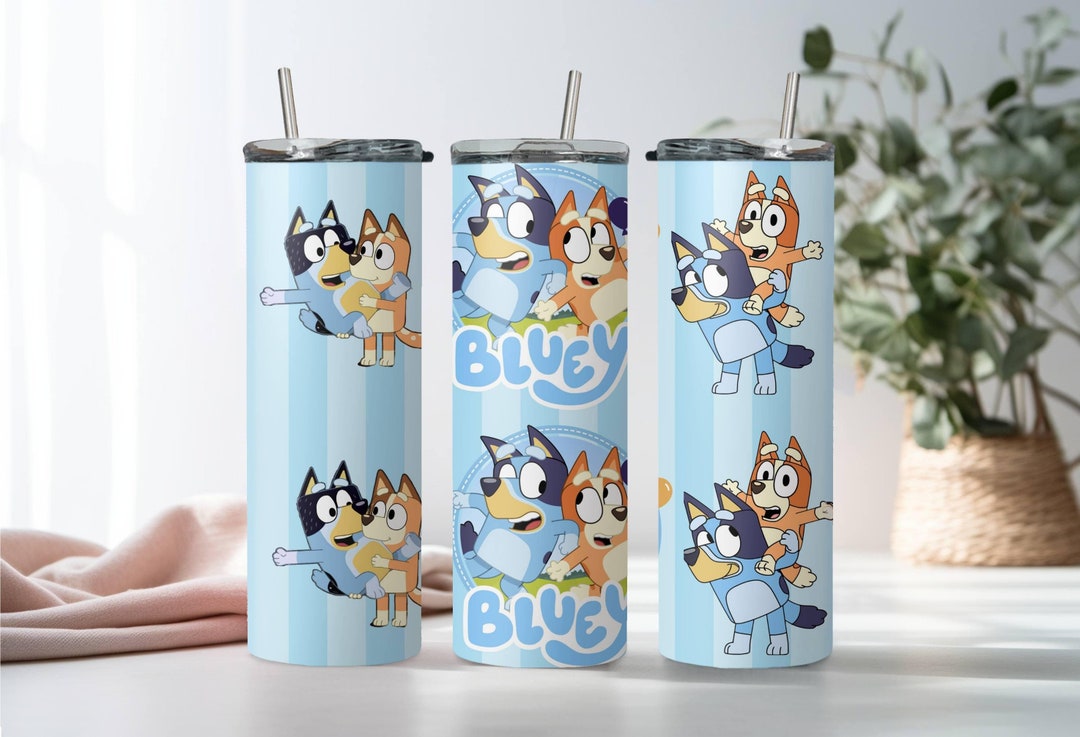 Bluey Family Tumbler, Bluey and Bingo Tumbler, Skinny Tumbler Cup With ...