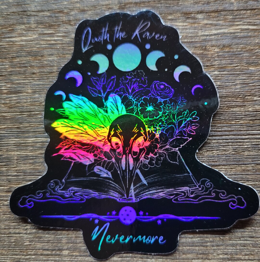 Quoth the Raven Holofoil Sticker - Etsy