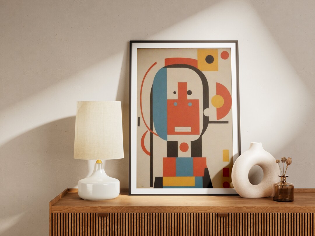 Vibe Bot Poster Retro Robot Art Sci-fi Poster Atomic Age Art Wall Decor ...