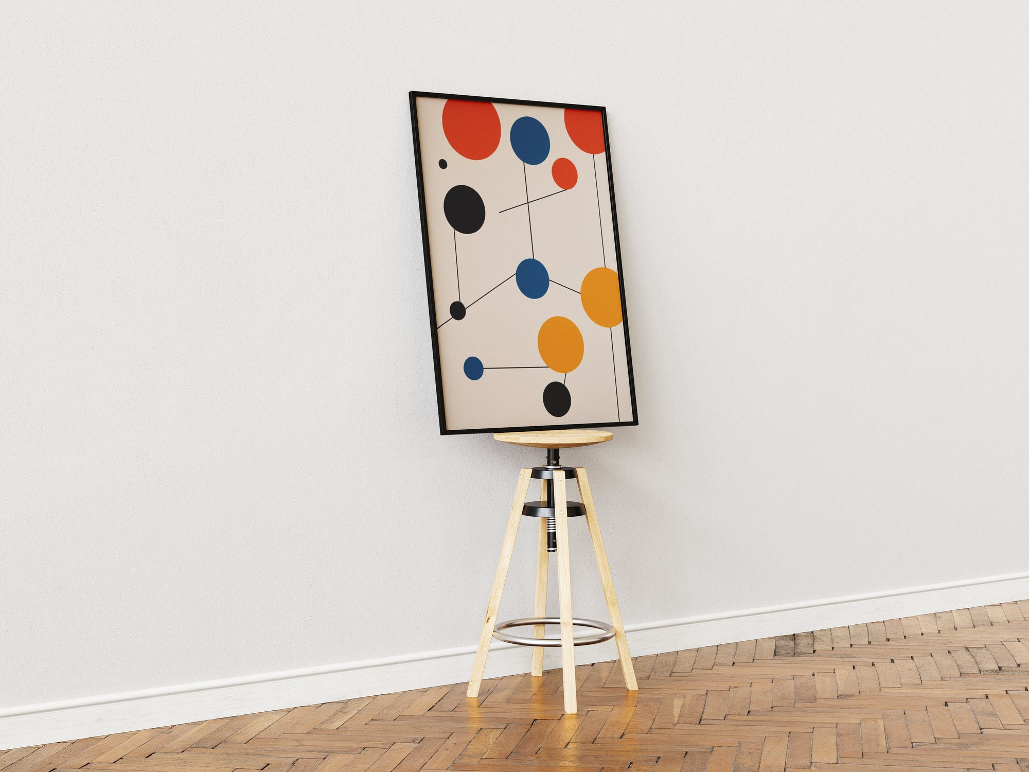 Bold Unity Poster Mid-century Modern Art Abstract Art Bold Lines Wall ...