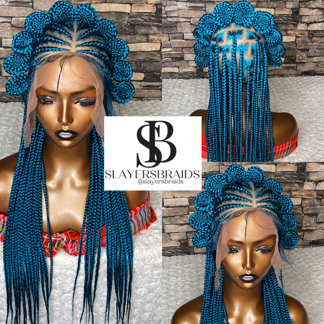 Ready to Ship Koroba Knotless Cornrows Braids Wig for Black Women Full ...