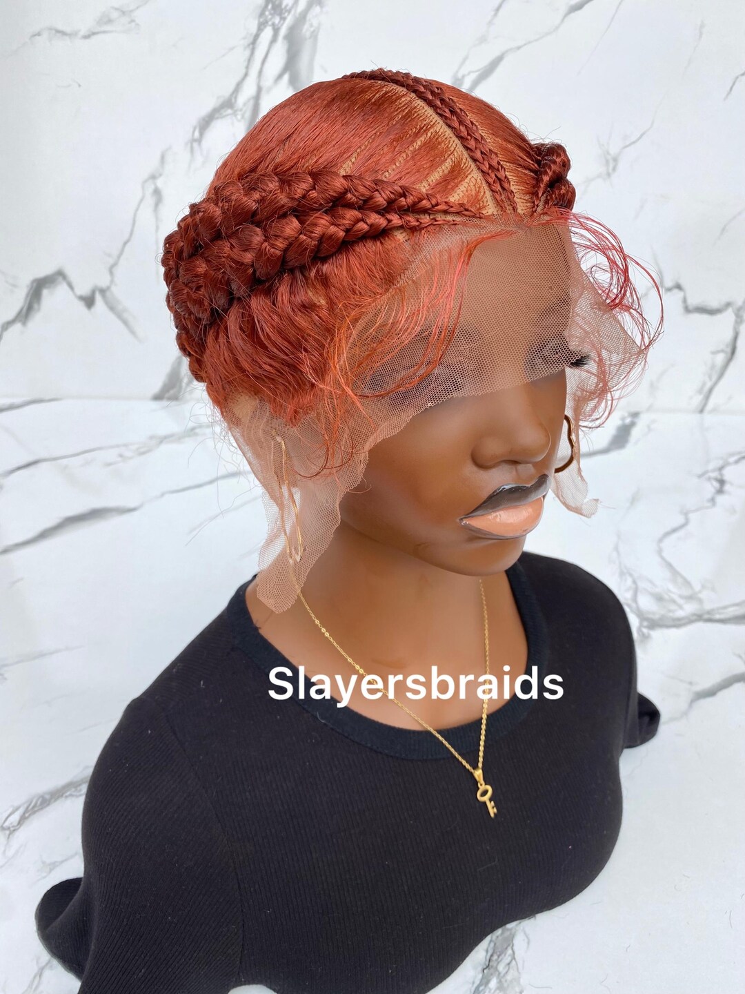 Ready to Ship Color 350 Ginger Fulani Cornrows Wig for Black Women Full ...