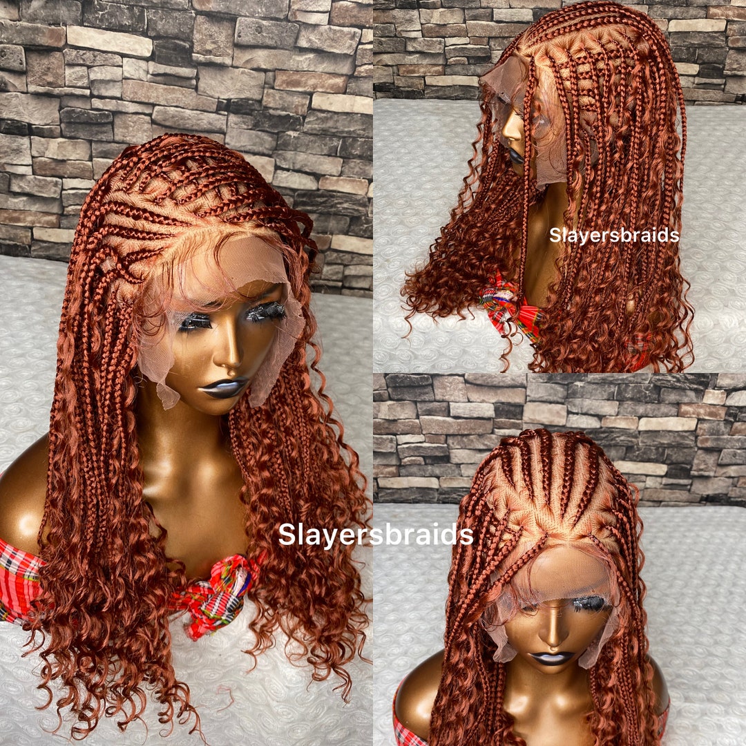 Ginger Goddess Braids Wig: Cornrow Knotless Boxbraids, Full Lace - Etsy