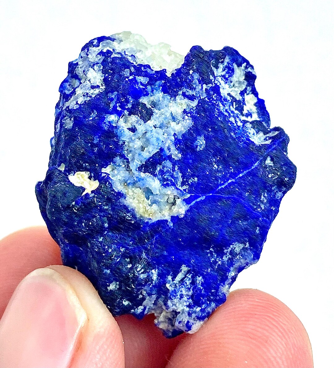 96 Carats Rarest Elegant Blue Lazurite With Calcite Specimen From ...