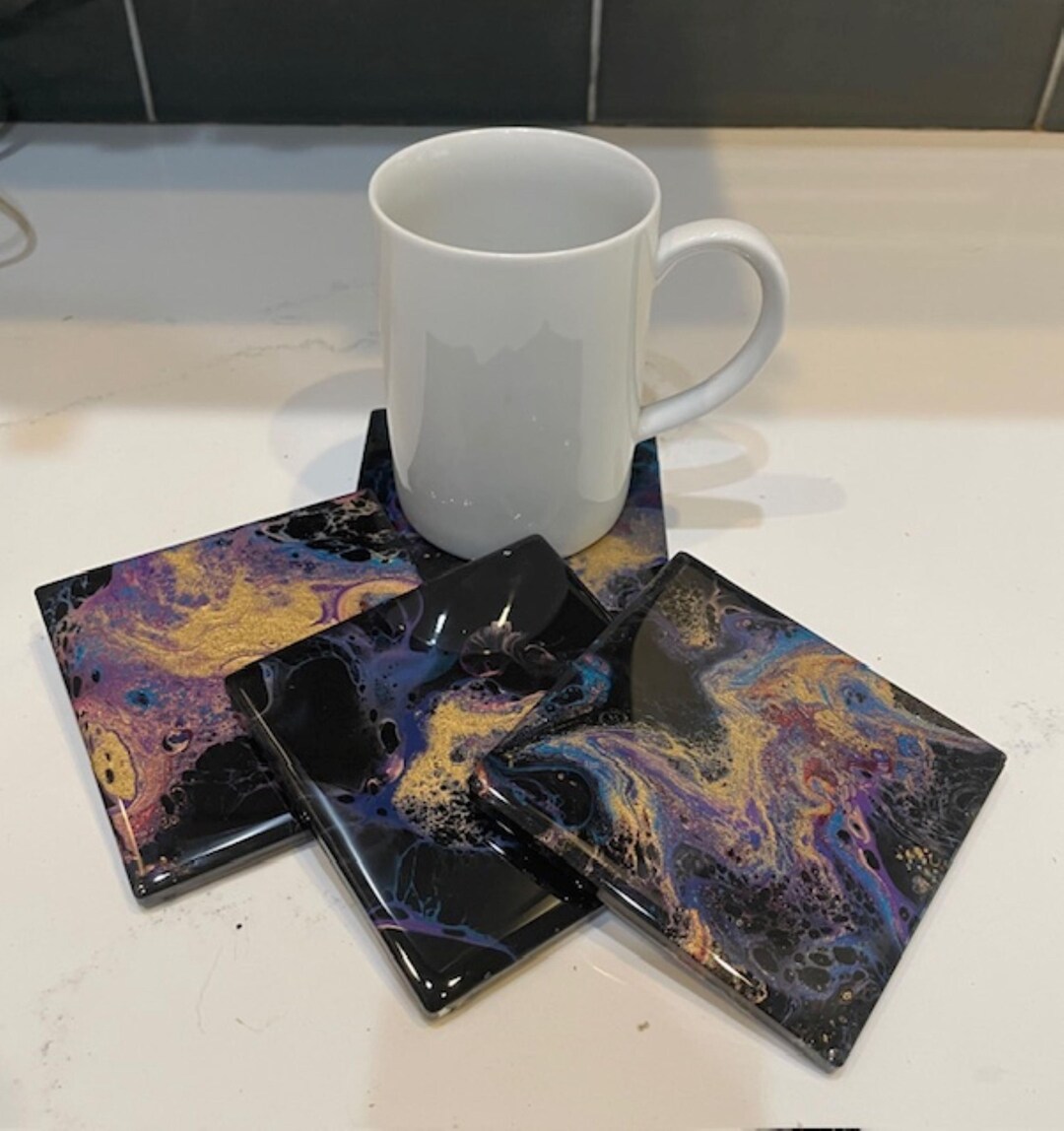 Dutch Pour Coasters Set of 4 - Etsy