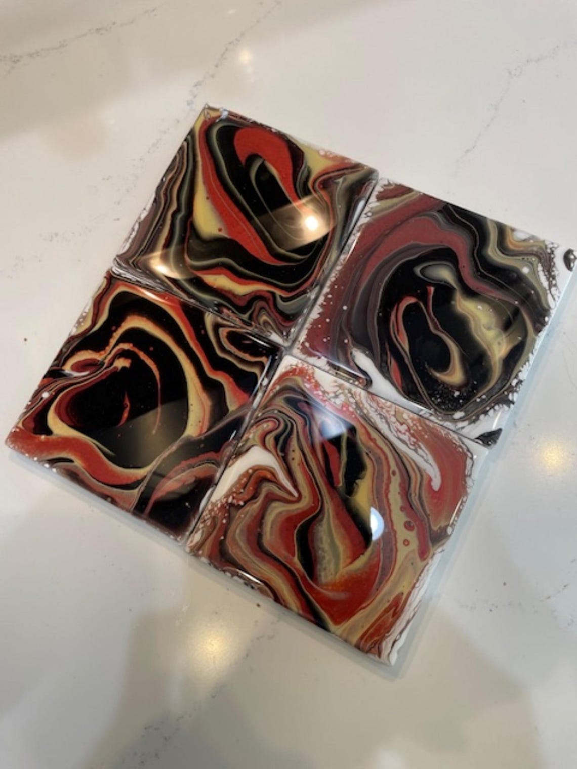 Acrylic Poured Coasters - Set of 4 - Etsy