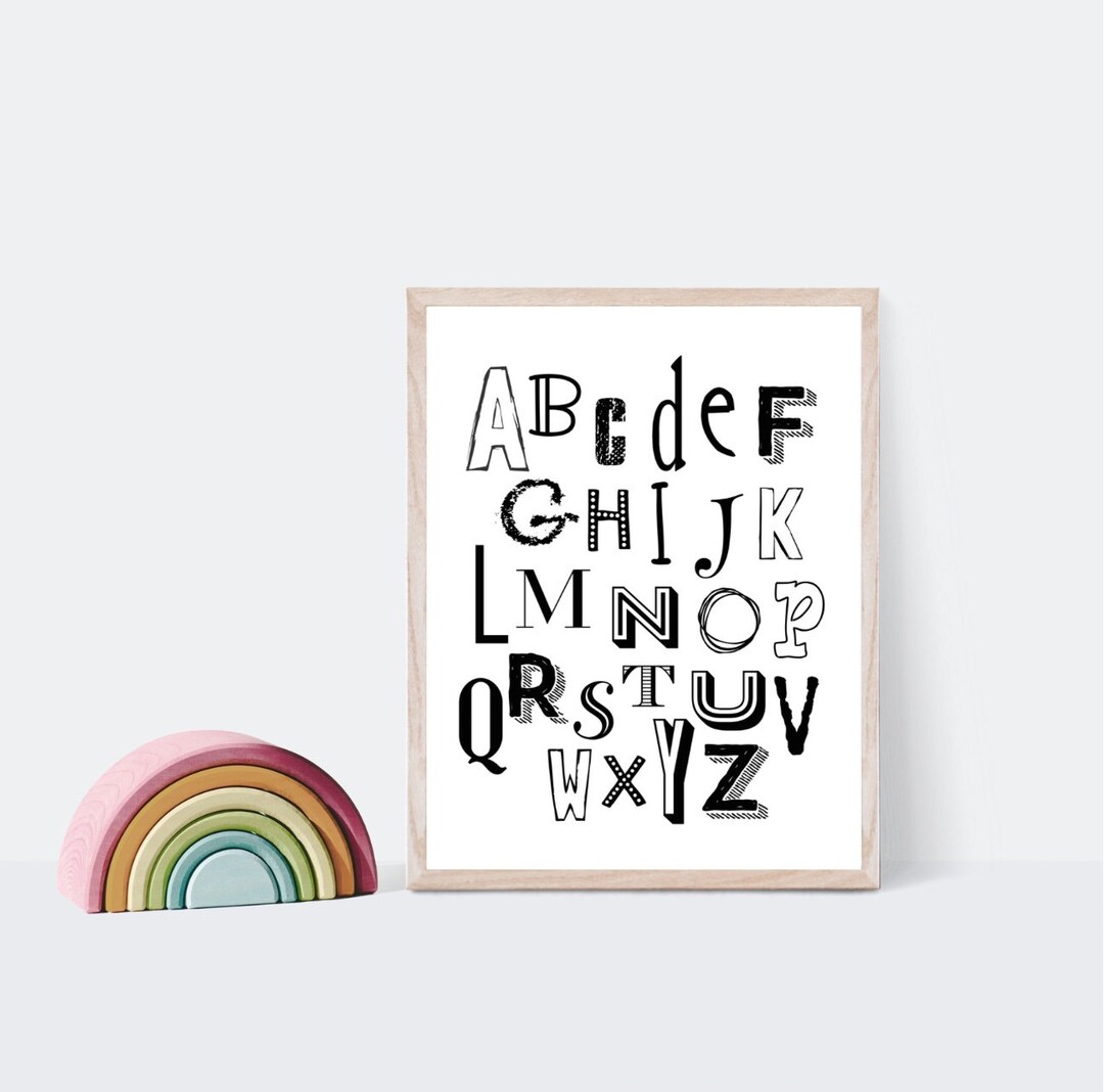 PRINTABLE Alphabet Art Print | Digital Download | Instant Download ...