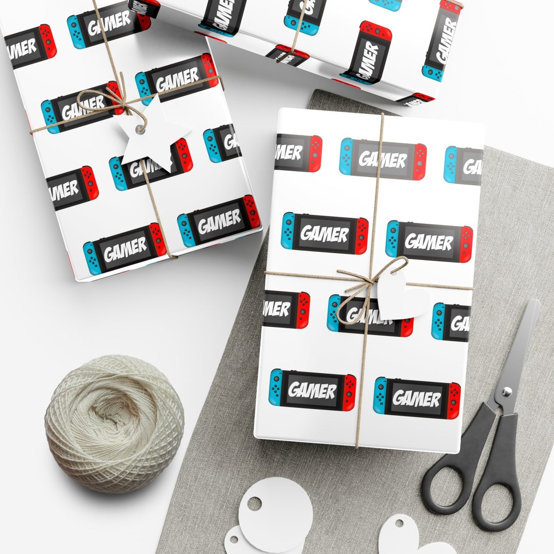 Gamer Gift Wrap Paper | Gamer Birthday Party | Video Game Gift Wrap L ...