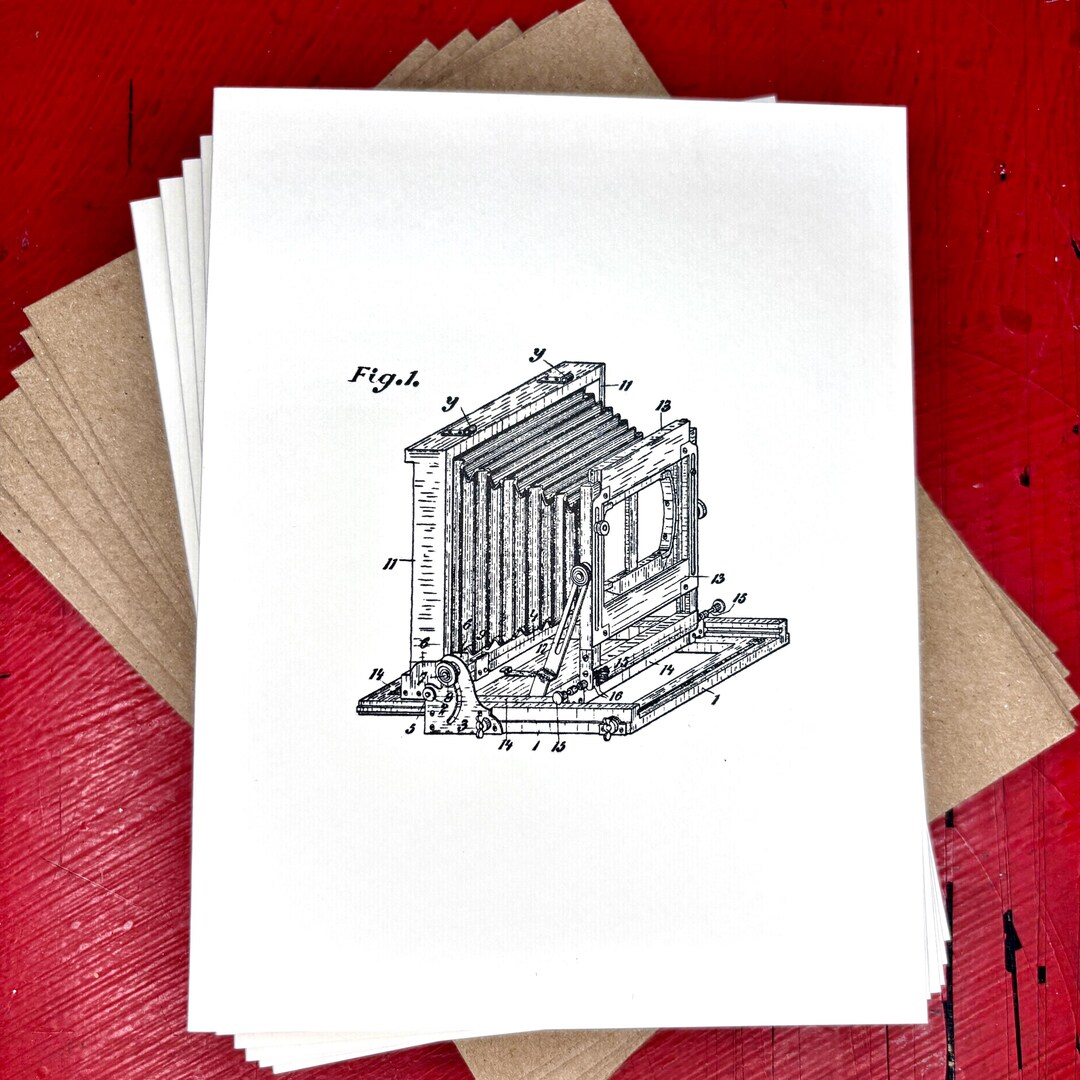 The Patent Collection - "folding Camera Figure. 1" - Set of 6 ...