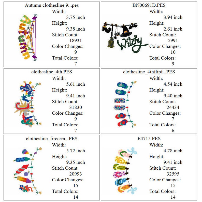 Clothesline Set - 70 Files - Etsy