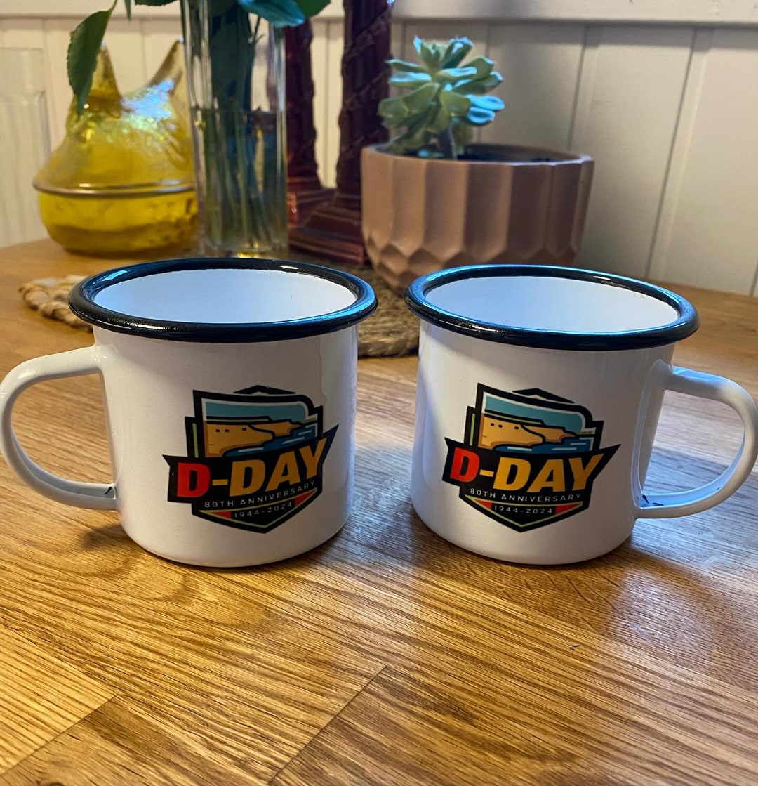 D-day 80th Anniversary Enamel Mug: Normandy Tribute. Sip in Honor of ...