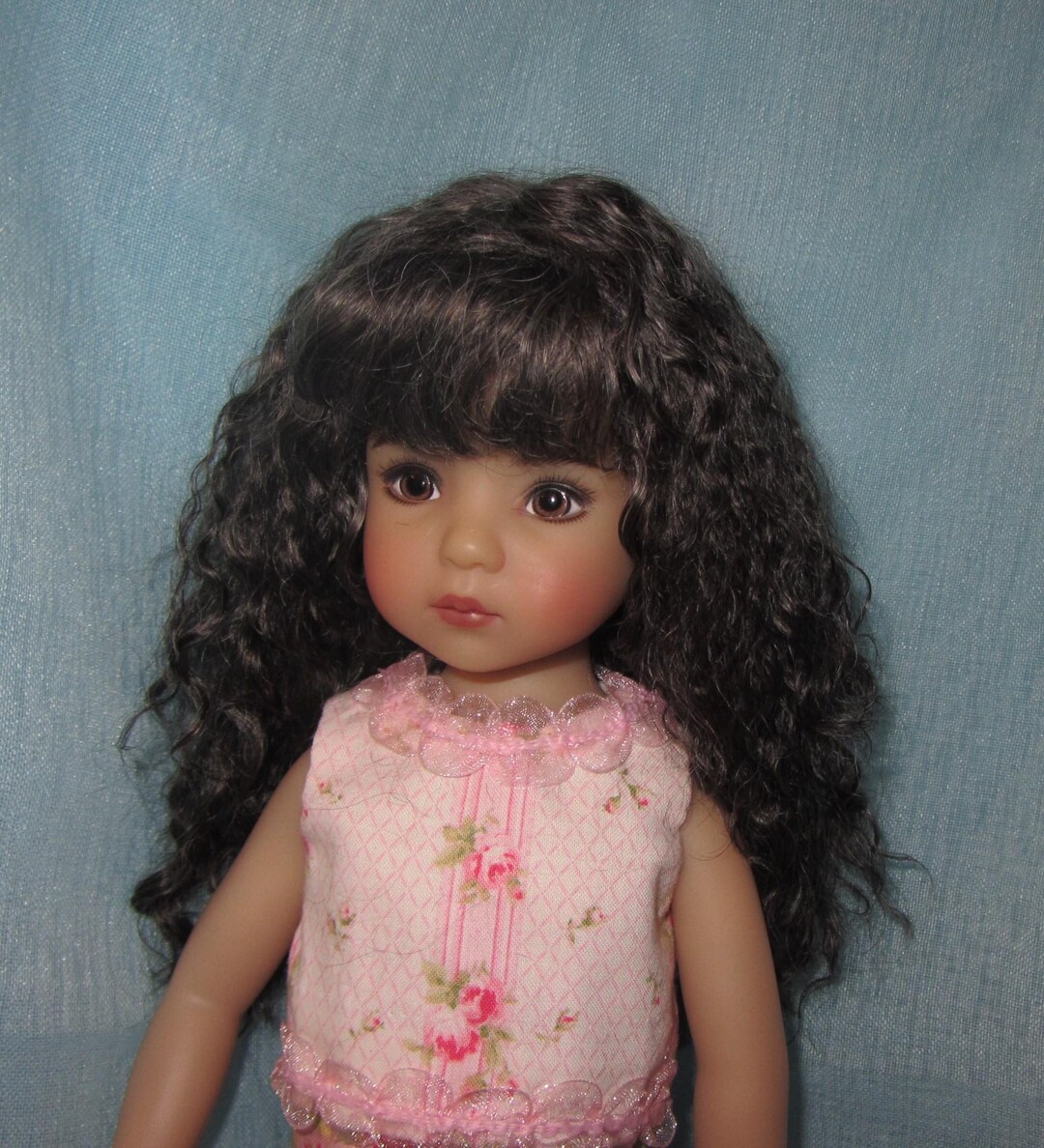 Natural Dark Ash Brunette Wig, Custom Mohair Wig for Dianna Effner ...