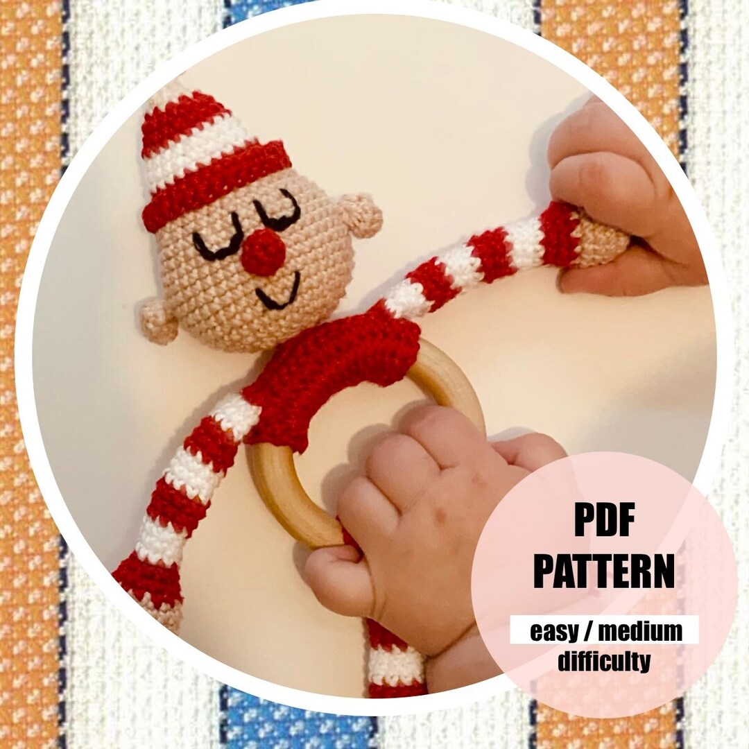 Crochet Pattern: Puppet Rattle, Amigurumi, Teether Ring, Baby Shower ...