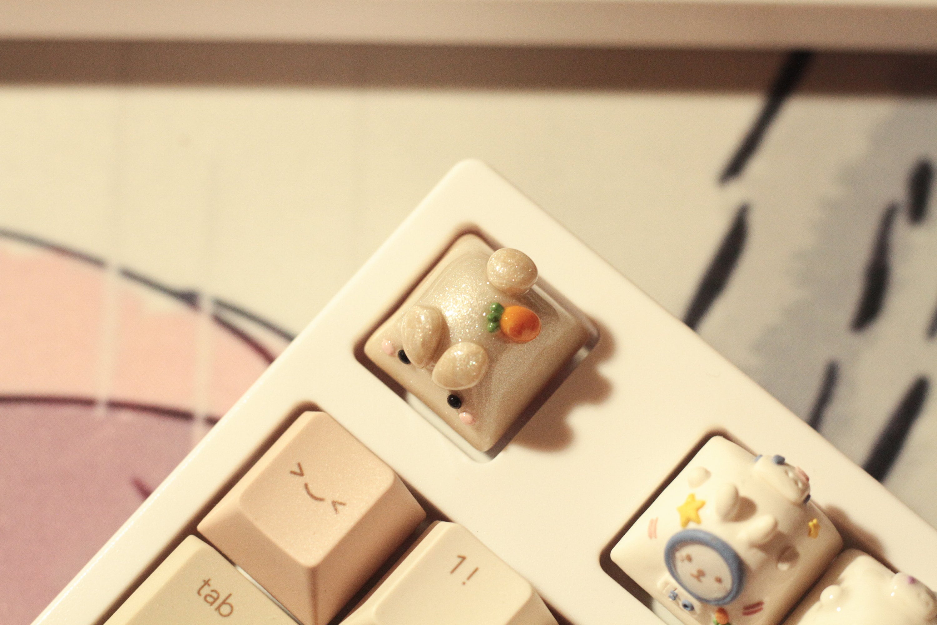 Pearl Bunny Keycap - Etsy