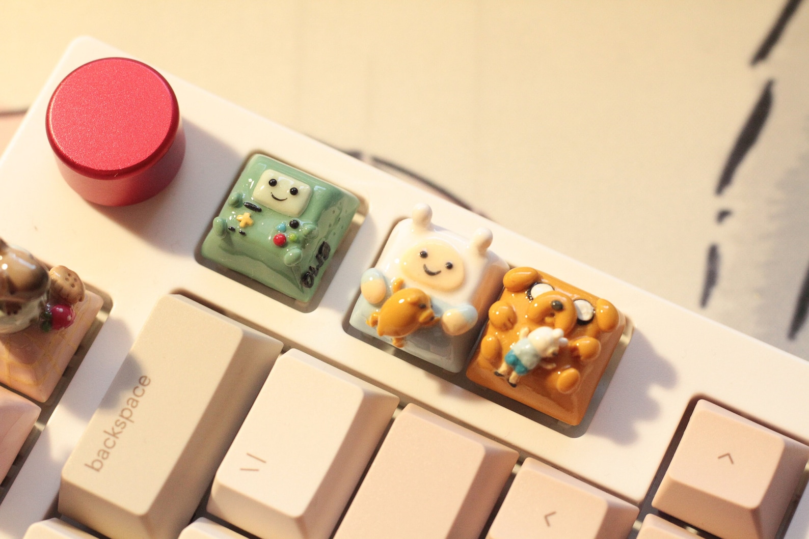 Adventure Time Keycap Finn Jake BMO Cute Keycap Artisan Keycap - Etsy