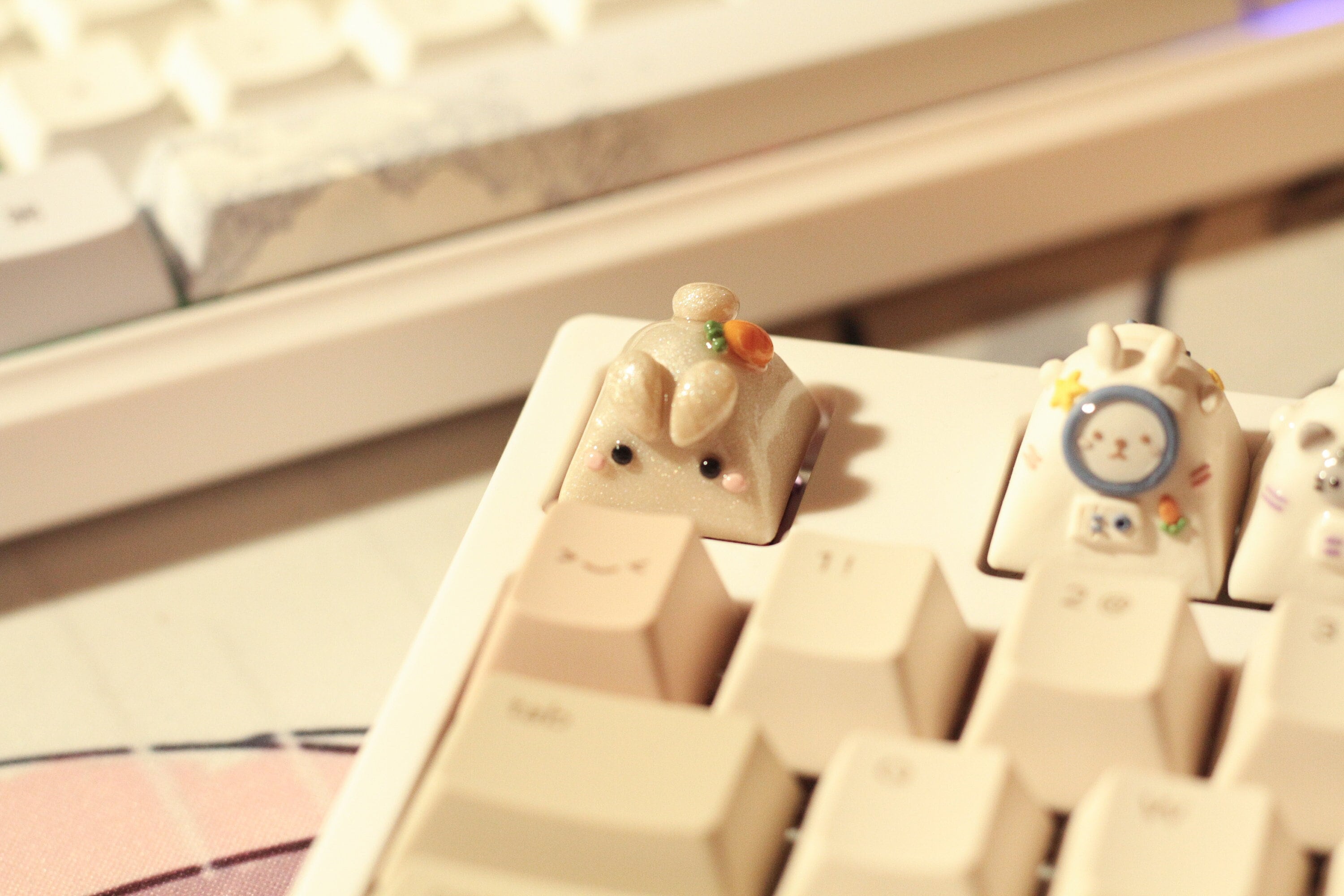 Pearl Bunny Keycap - Etsy