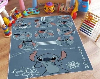 Stitch and Angel Rug - Etsy