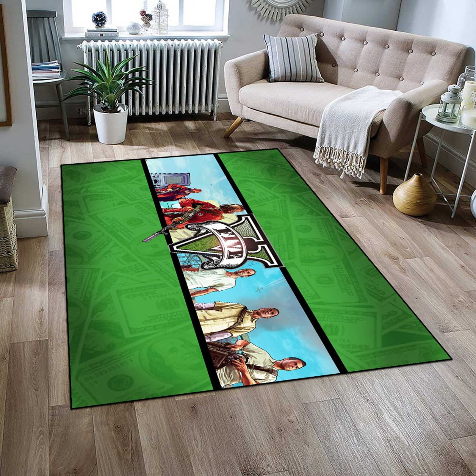 GTA 5 Rug, Grand Theft Auto Rug, Gaming Room Rug, Home Decor Rug ...