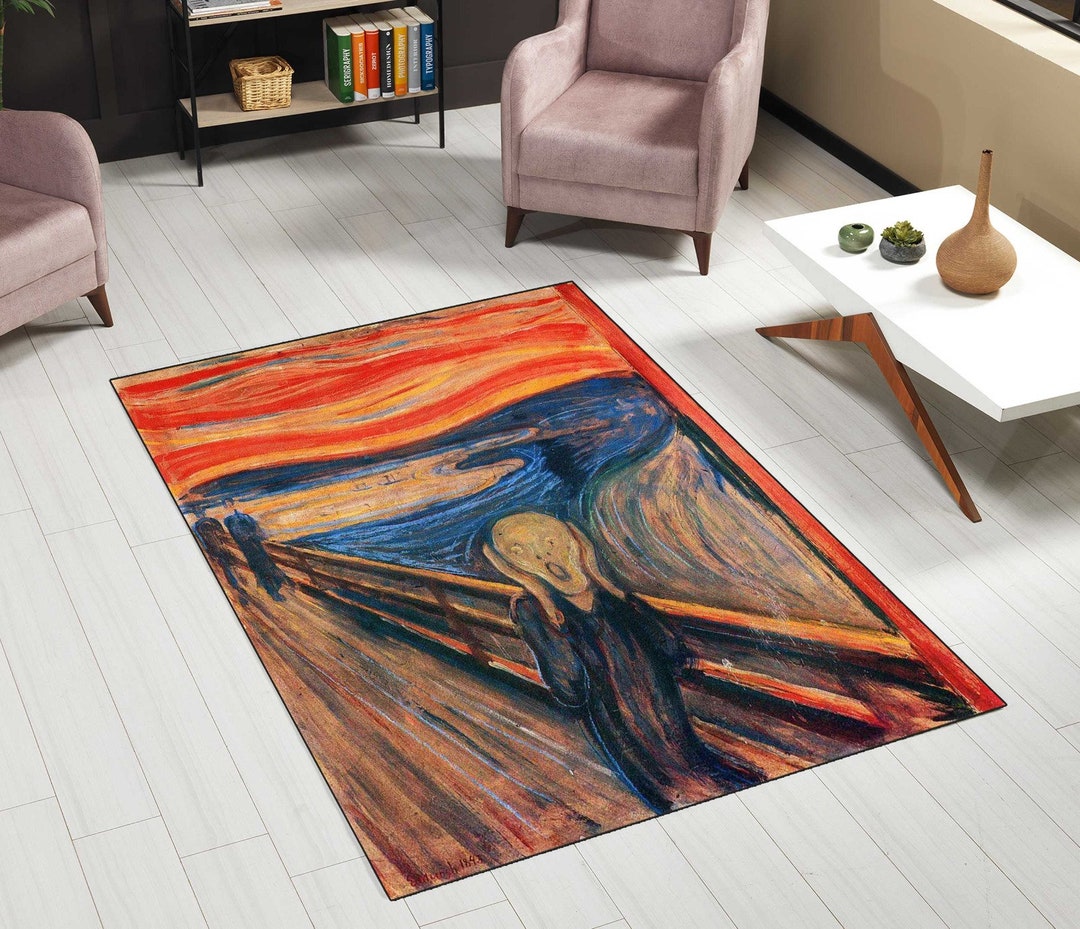 Edvard Munch Rug, Scream Rug, Popular Rug, Living Room Rug, Modern Rug ...
