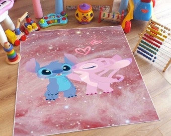 Stitch and Angel Rug - Etsy