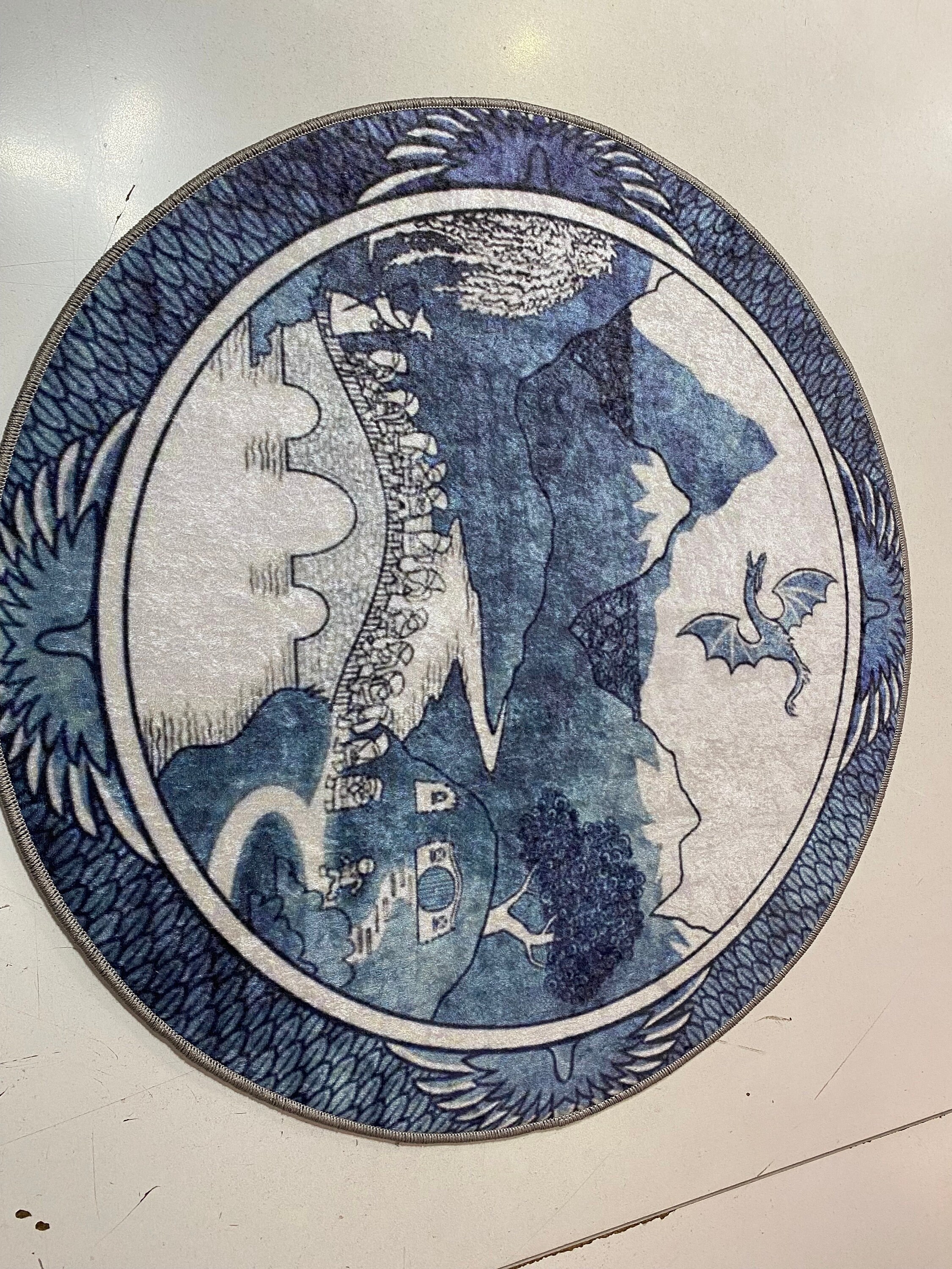 The Hobbit Round Rug, Lord of the Rings Round Rug, LOTR Floor Rug ...