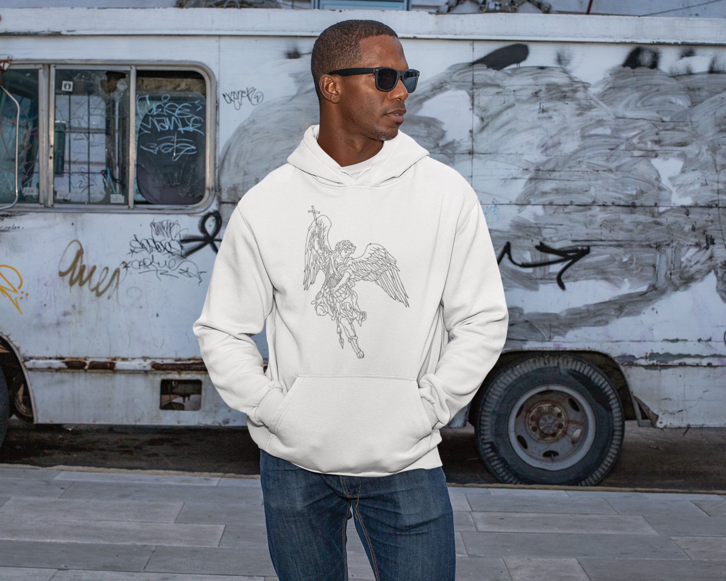 Angel Embroidery Design for 5x7 Hoops and Bigger, Archangel Michael, 5 ...