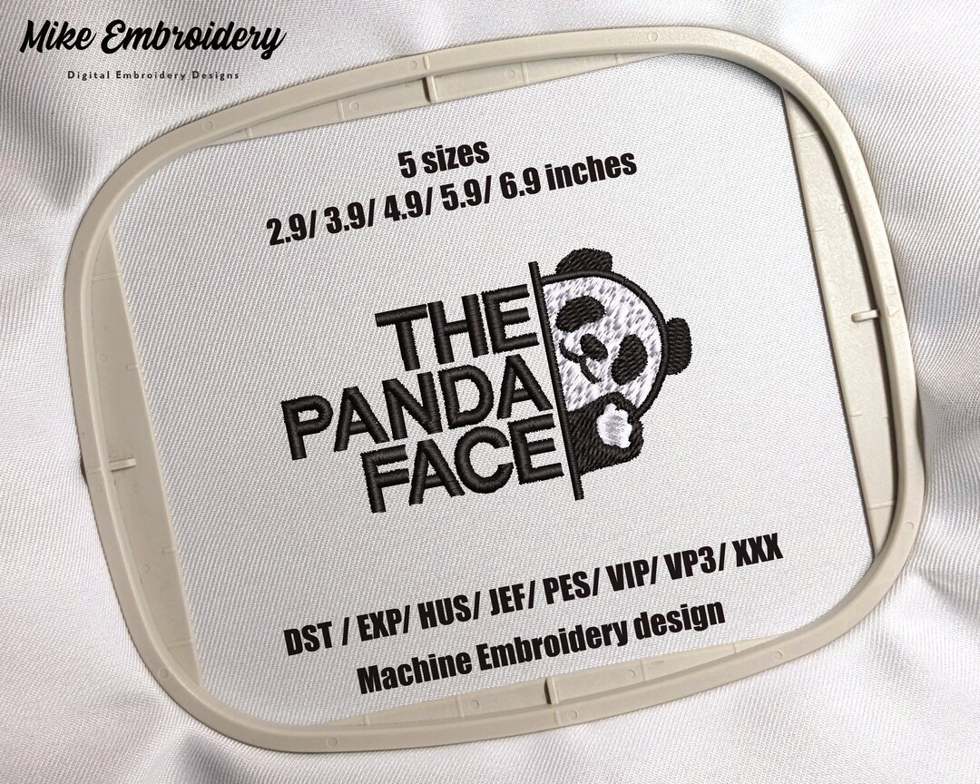 Panda Embroidery Design File, Instant Downlaod - Etsy
