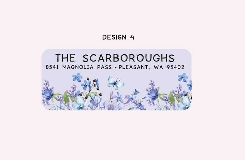 30 Wildflower Address Labels for Spring Correspondence. Floral ...