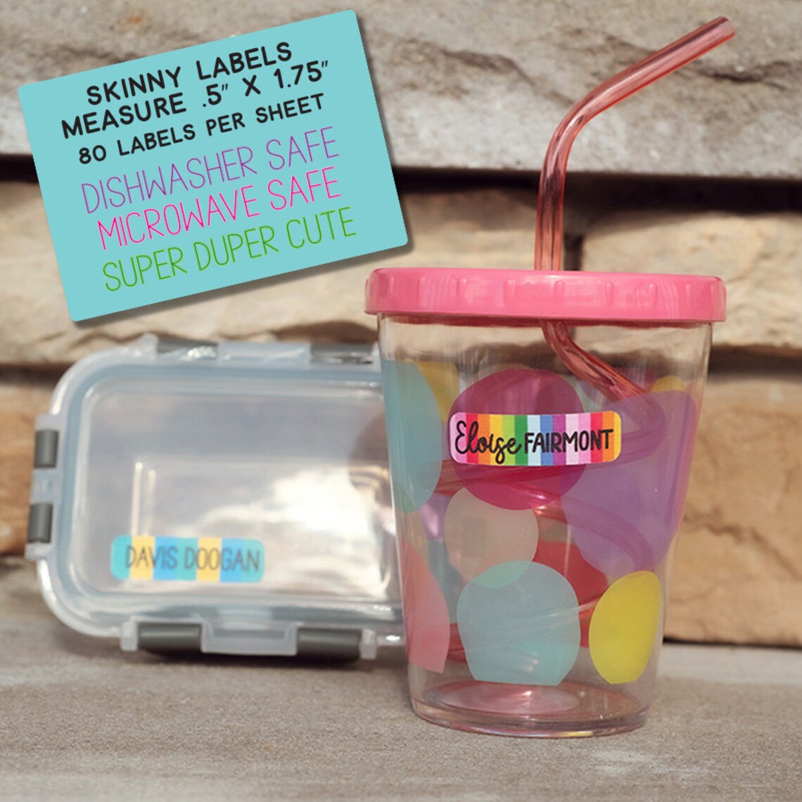 Custom School Labels, Tie Dye Personalized ID Label, Back to School ...