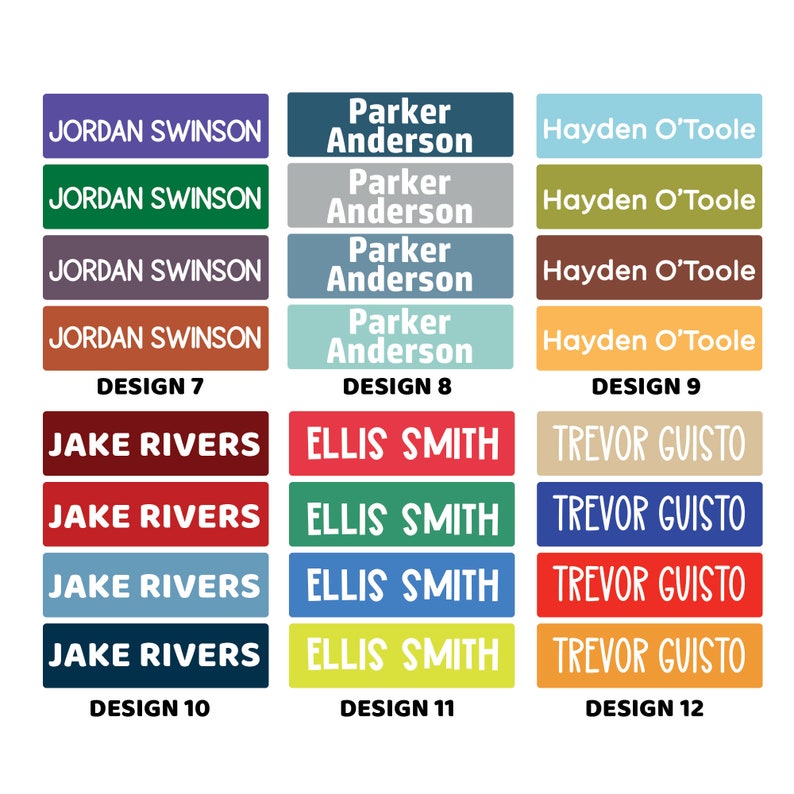 Name Labels for School, Waterproof Dishwasher Safe ID Labels, Daycare ...