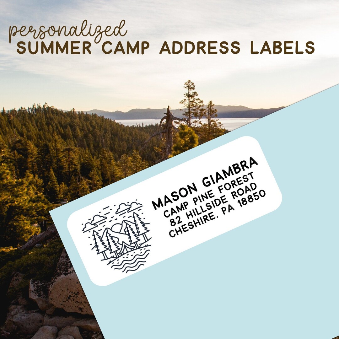 Camp Labels | Return Address Labels for Summer Camp | Boy Designs ...