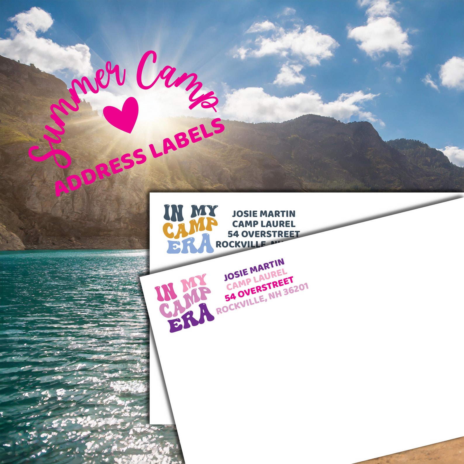 Camp Address Labels, in My Camp Era, 30 Personalized Summer Camp ...