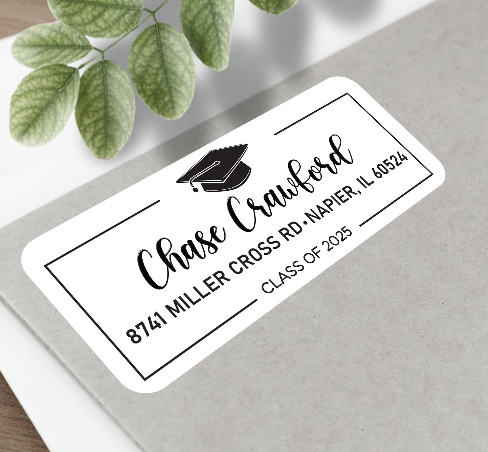 Graduation Address Labels | Personalized Class of 2025 Return Mailing ...