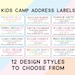 Camp Address Labels, in My Camp Era, 30 Personalized Summer Camp ...