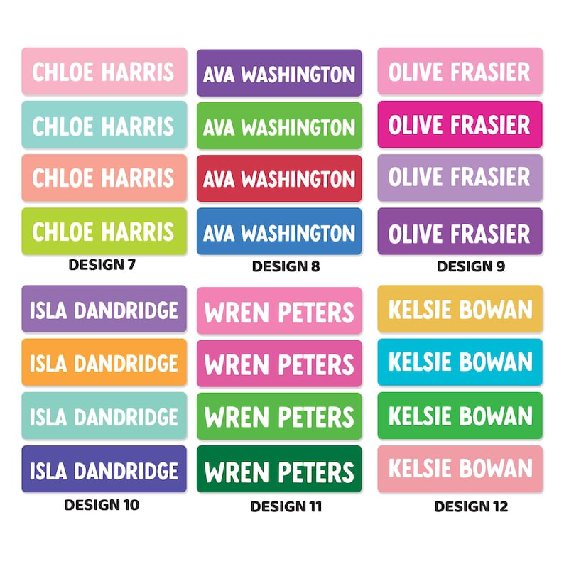 Custom Name Labels for Daycare, School Supplies | Waterproof Dishwasher ...