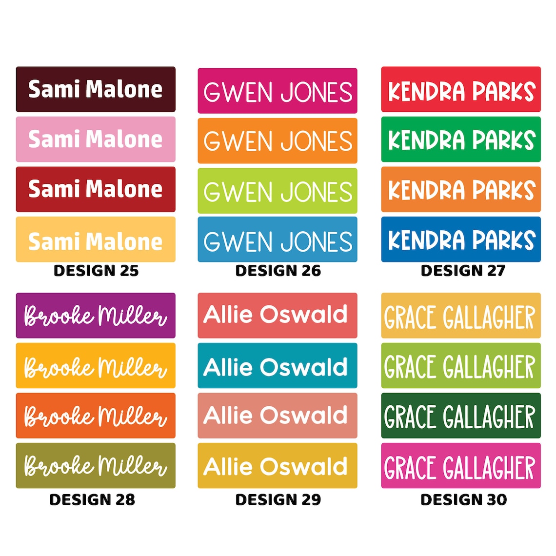 Name Labels for School, Waterproof Dishwasher Safe ID Labels, Daycare ...