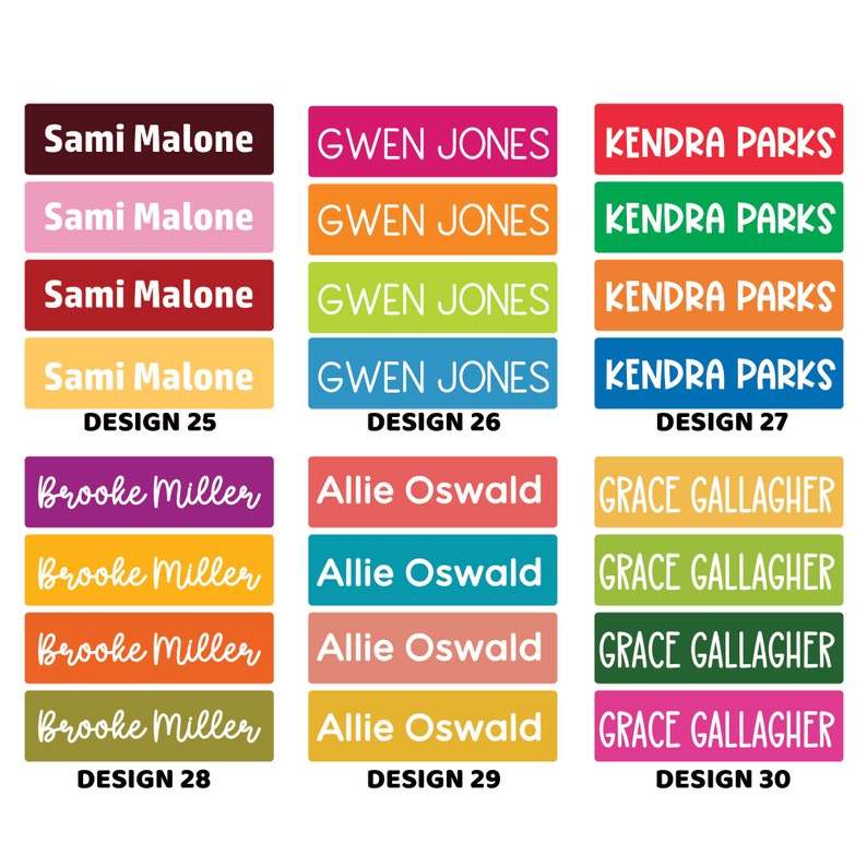 80 Skinny Daycare Labels, School Supply Stickers | Waterproof Durable ...