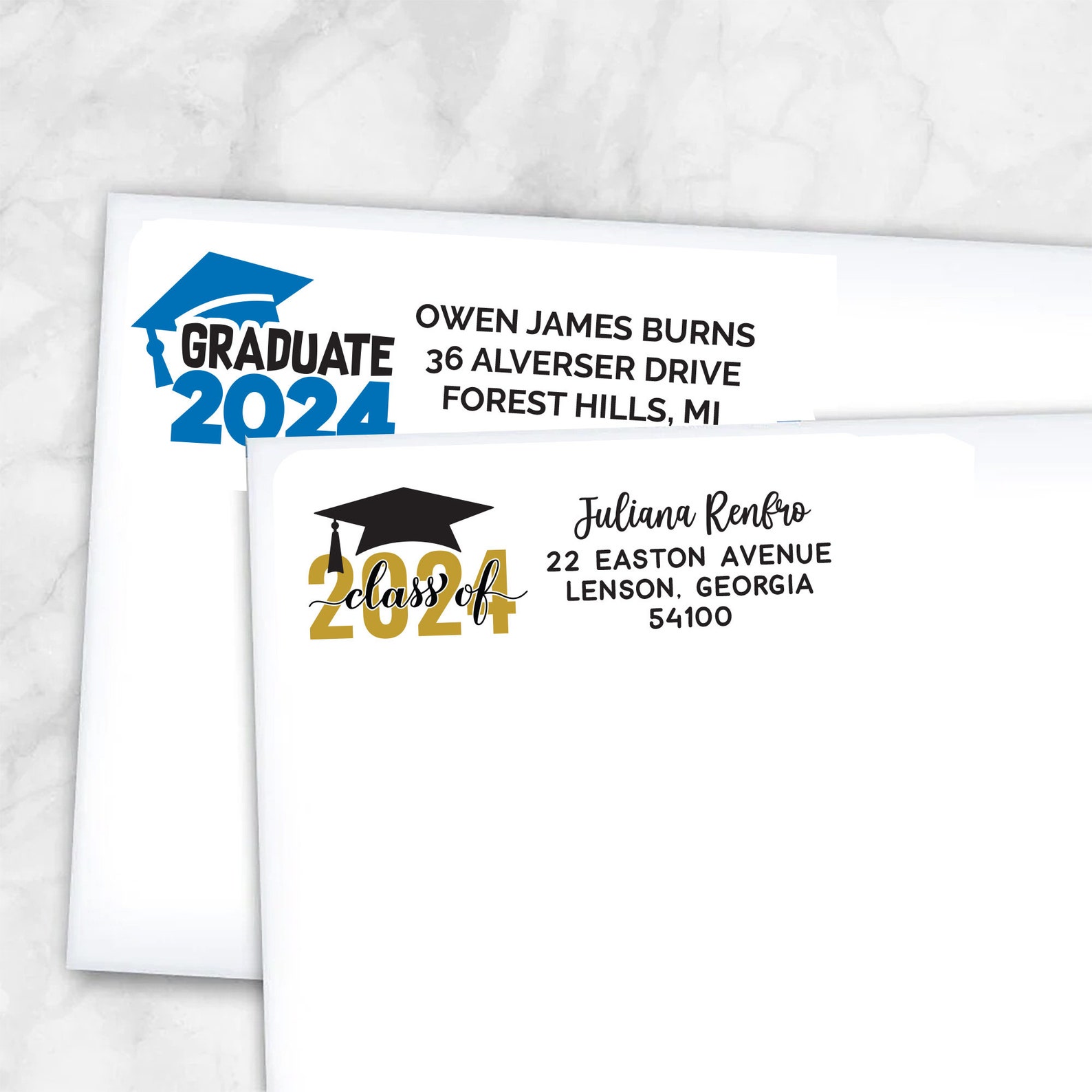 Custom Graduation Stickers / Class of 2024 Address Labels / Custom Grad ...