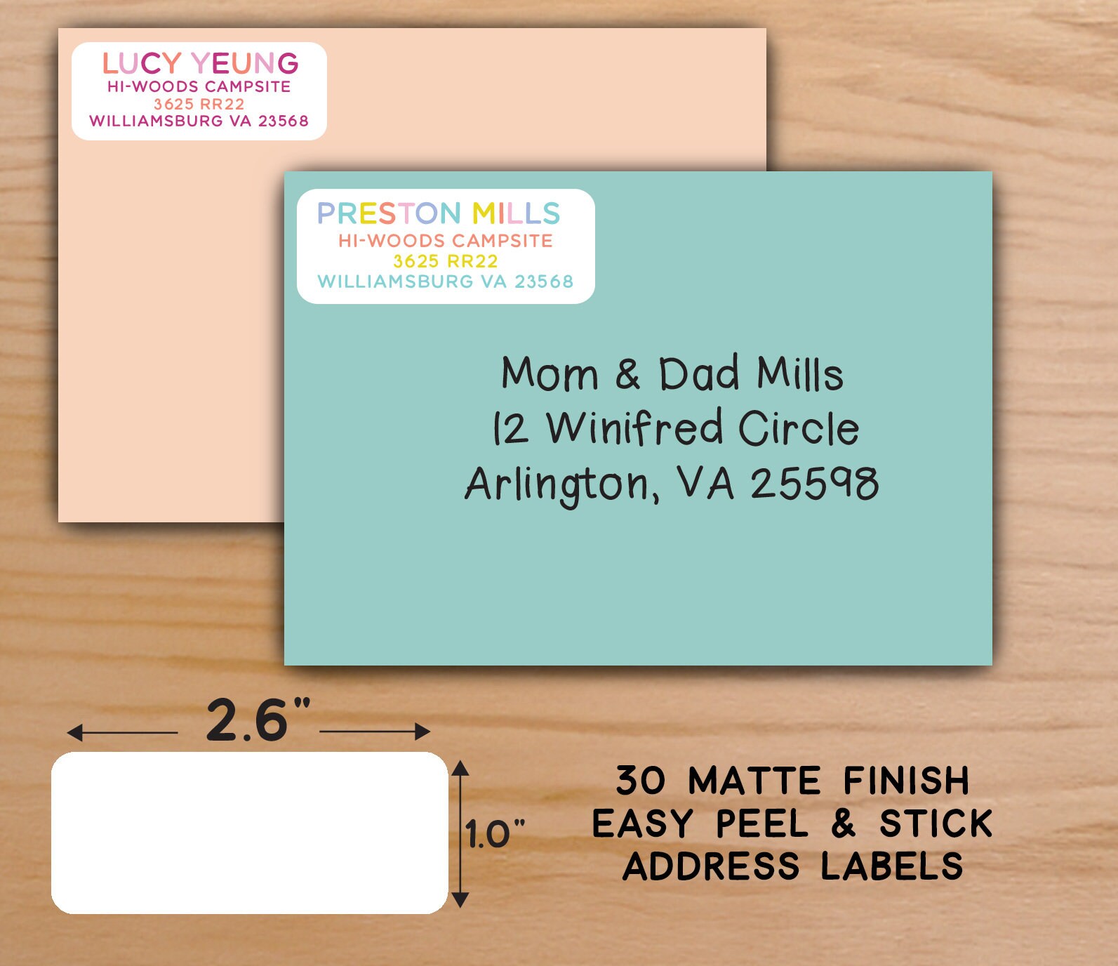 Personalized Camp Address Labels for Kids, Summer Camp Return Mailing ...